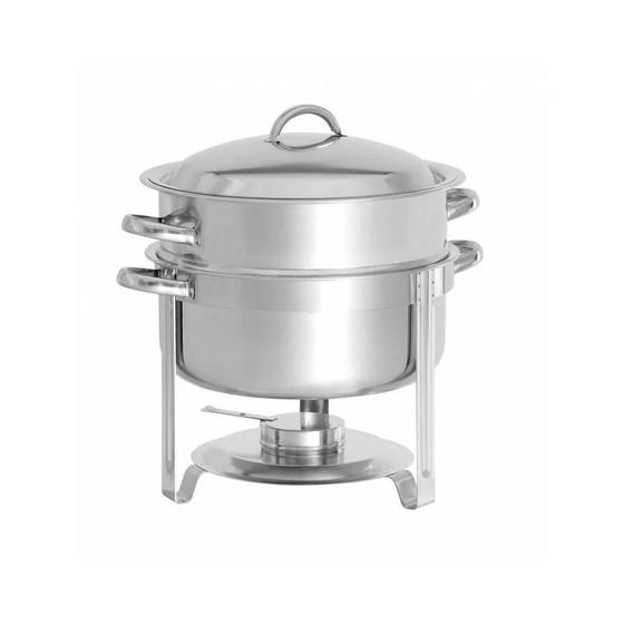 Rechaud Redondo em Aço Inox Banho Maria 13,5 Litros Magna - Rechaud ...