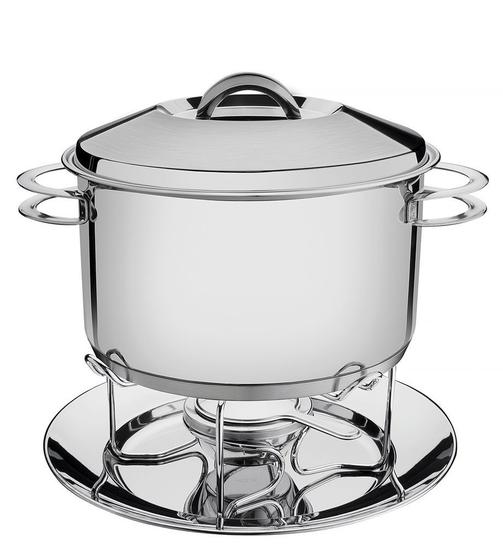 Rechaud Redondo em Aco Inox Tampa Inox com Fogareiro Solar Tramontina ...