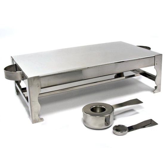 Rechaud Retangular 23x40 cm em Aço Inox Allissan Inox - Kana - Rechaud ...