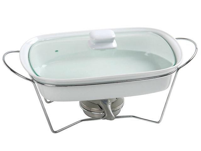 Rechaud Retangular em Porcelana c/ Tampa de Vidro - Dynasty Table ...