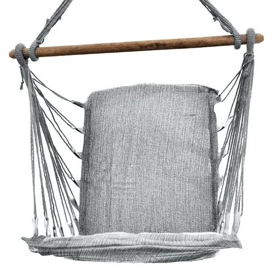 Rede Cadeira Balanço Descanso Teto Suspensa Super Resistente Cinza ...