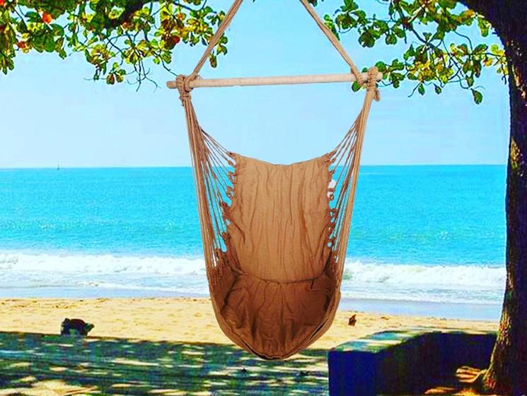 Rede Cadeira Suspensa Caramelo - Sossego Redes - Rede de Descanso ...