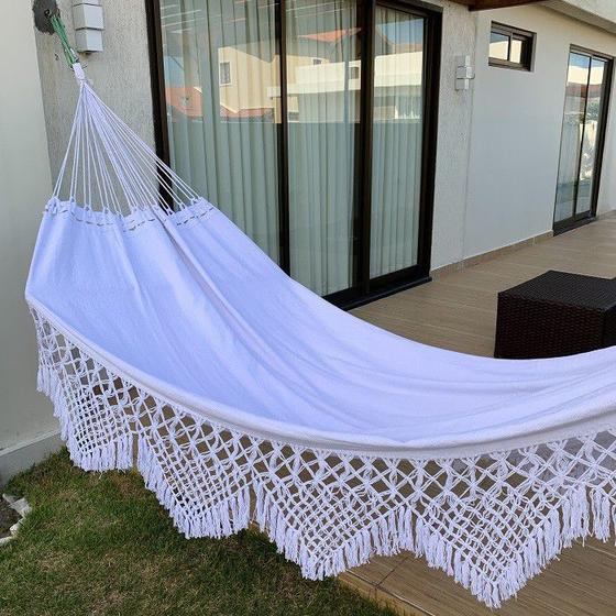 Rede de Dormir e Descansar Casal Clone com Varanda Macramé - REDES ...