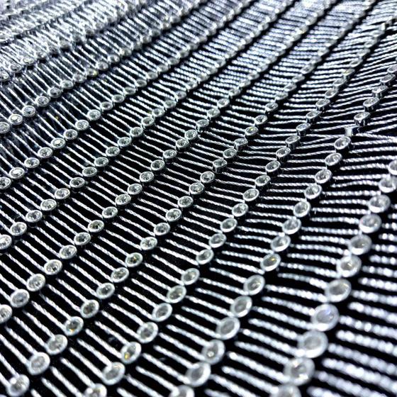 Rede de manta de strass prata c/ cristal / metro - Palácio dos Cristais ...