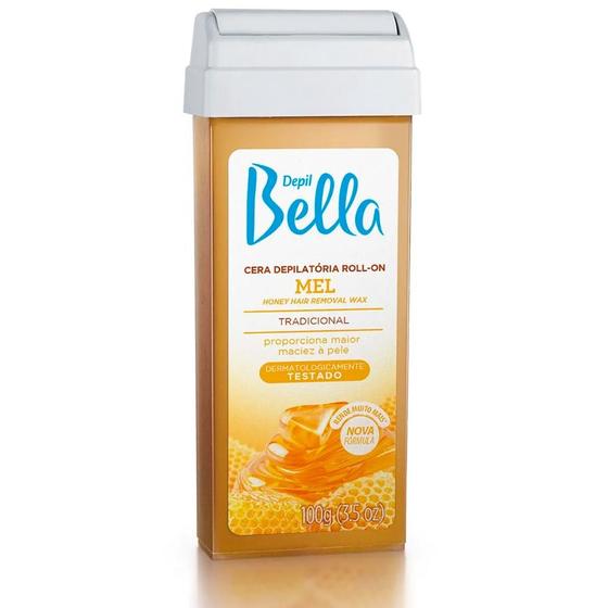 Refil Cera Quente Depilatória Roll-On Mel Depil Bella 100g Amarela Mel ...