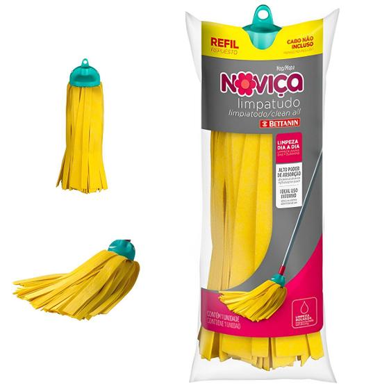 Refil Mop Noviça Esfregão LimpaTudo Absorve Água Chão Casa 138R ...