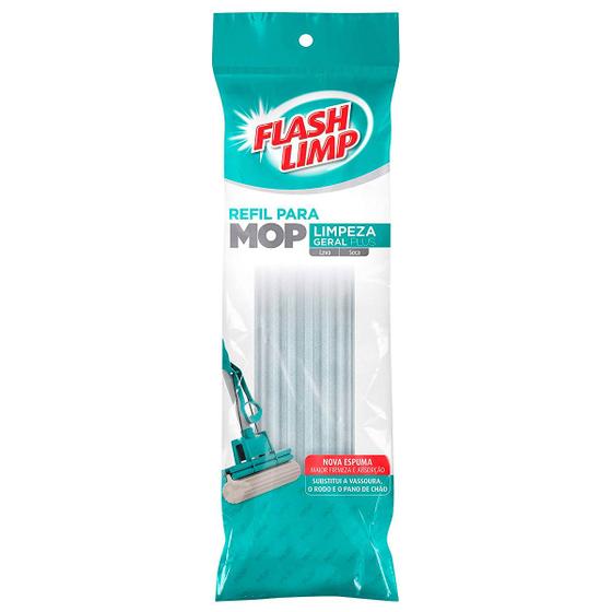 Refil para Mop Limpeza Geral Plus Espuma Rodo Lavanderia - FLASHLIMP ...