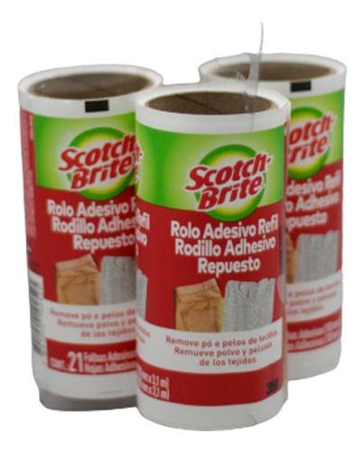 Refil Rolo Adesivo Tira Pelo Scotch Brite 3m - Kit 3 Und - Rolo Tira ...