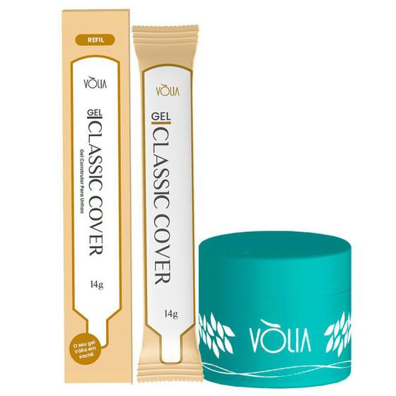 Refil Sachê Gel Classic Cover Auto Nivelante Vòlia 14g + Pote ...