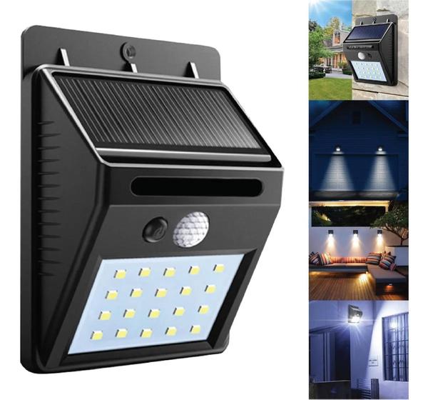 Refletor de Energia Solar Led Mini Com Sensor de Presença e Movimento a ...