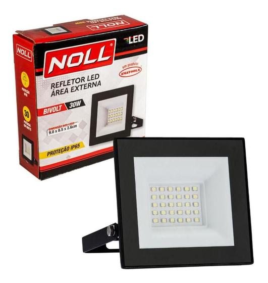 Refletor Holofote Led Slim 30W Prova Dagua Bivolt 6500K Branco Frio - NOLL - Refletor - Magazine ...