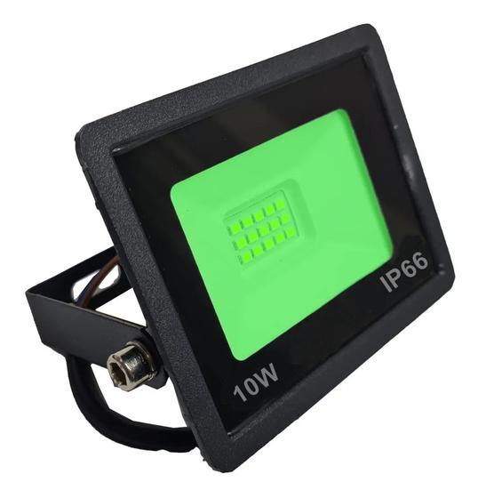 Refletor holofote verde led 10w prova de água ip66 bivolt fachada jardim outdoor piscina - MGC ...