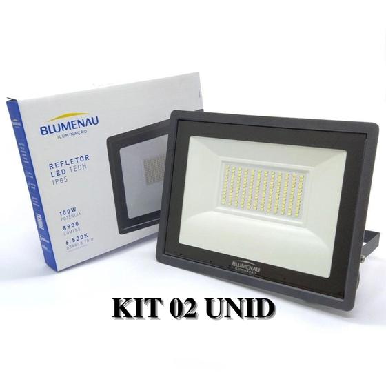 Refletor led 100w 6500k branco frio bivolt prova d'água ip65 blumenau ...