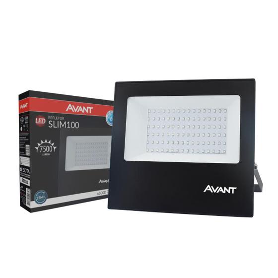 Refletor Led 100W Holofote 6500K Bivolt Slim IP65 - Avant - Refletor - Magazine Luiza