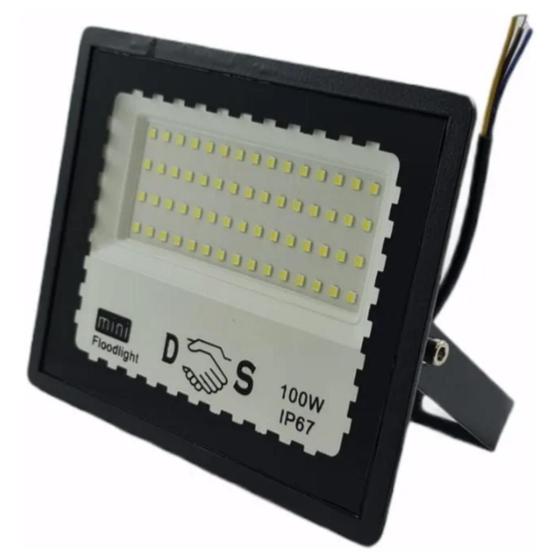 Refletor Led 100W Iluminação Para Fachada Outdoor Garagem Campo - DS ...