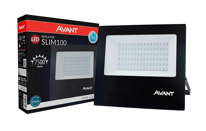 Refletor Led 100W Slim Avant Ip65 6500K 7500 Lumens - Refletor - Magazine Luiza