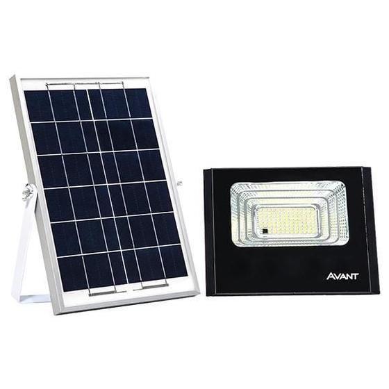 Refletor Led 25W Com Painel Fotovoltaico Solar 6500K Avant - Refletor ...
