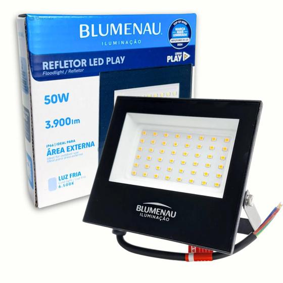 Refletor Led 50w Prova Dágua Externo Holofote Ip65 Blumenau Carcaça ...