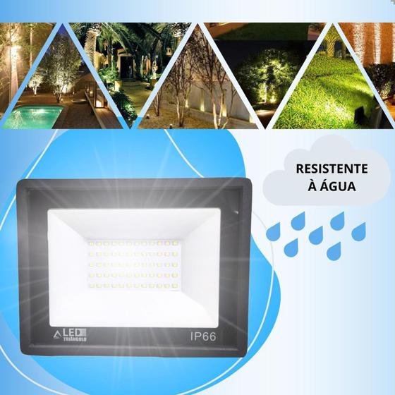 Refletor Led Holofote 100W Branco Frio Biv IP66 Prova D'agua - LED TRIANGULO - Refletor ...