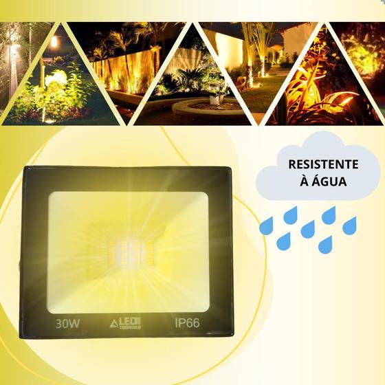 Refletor Led Holofote 30W 3000k Bivolt IP66 Prova D'agua - LED TRIANGULO - Refletor - Magazine Luiza