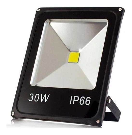 Refletor Led Holofote 30w a Prova D'água Ip66 Bivolt Branco Frio - DuraWell - Refletor ...