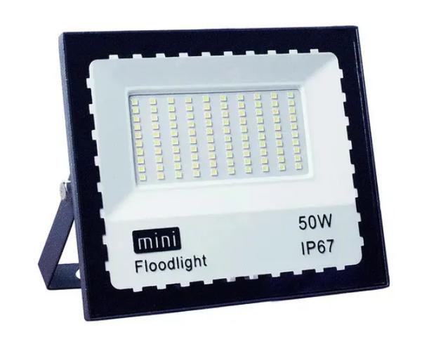 Refletor Led Slim 50W Branco Frio Holofote Bivolt 5000 Lumens 6500K Resistente a Água e Poeira ...