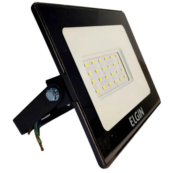 Refletor projetor led 30w 6500k bivolt branco frio holofote para jardim quadra quintal campo ...