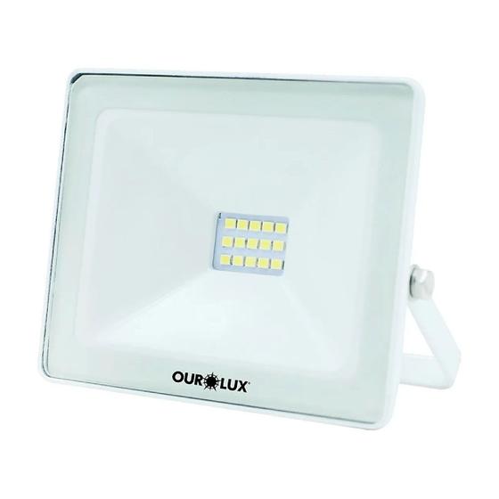 Refletor Projetor Led Quadrado 10W Luz Branca 6500K Ourolux - Refletor ...