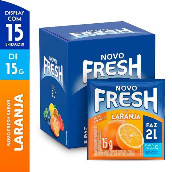 Refresco em Pó Fresh Laranja 15g Display com 15 Unidades - Suco ...