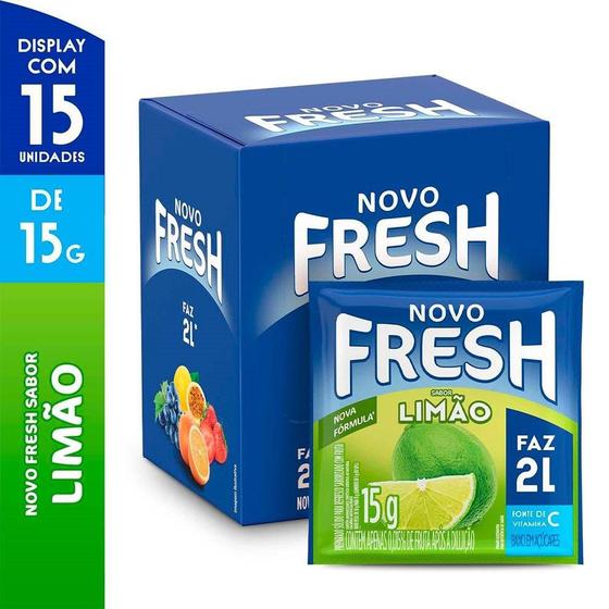 Refresco em Pó Fresh Limão 15g Display com 15 Unidades - Suco ...