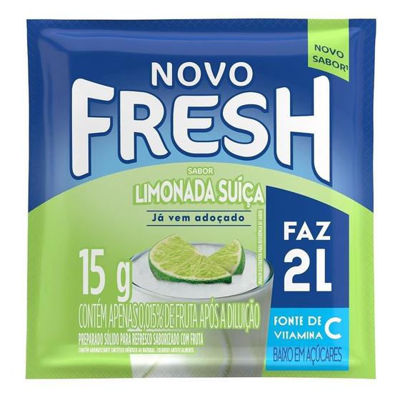 Refresco em Pó Fresh Limonada Suíça 15g Embalagem com 15 Unidades ...