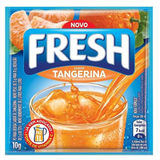 Refresco em Pó Fresh Tangerina 10g Embalagem c/ 15 unidades - Suco ...