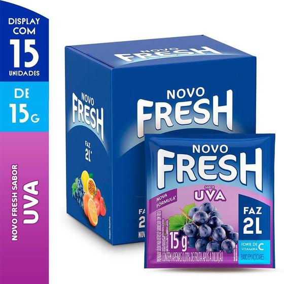 Refresco em Pó Fresh Uva 15g Display com 15 Unidades - Suco - Magazine ...