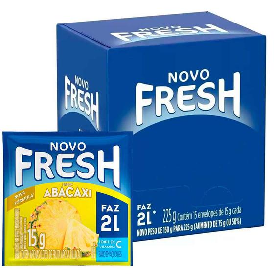 Refresco em Pó Sabor Abacaxi 15g c/15 - Fresh - Suchard - Suco ...