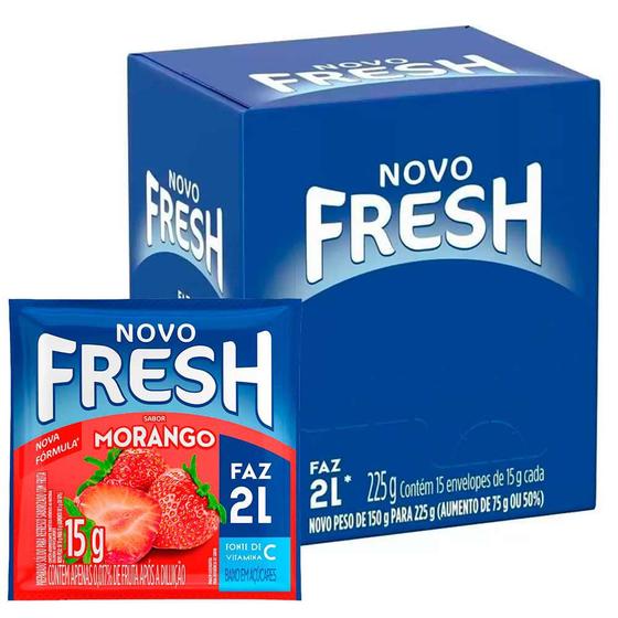 Refresco em Pó Sabor Morango 15g c/15 - Fresh - Suchard - Suco ...