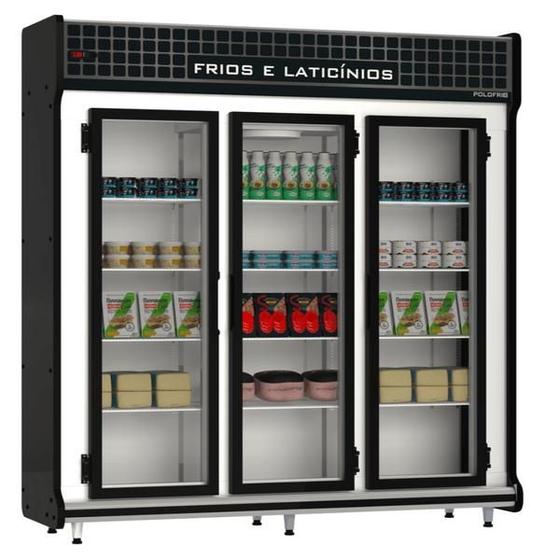 Refrigerador/Expositor Auto Serviço 2,00m 3 Portas 1333L Frios e ...