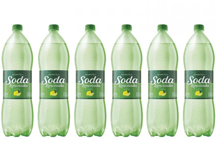Refrigerante Antarctica Soda Limonada 6 Unidades - 2L - Refrigerante ...