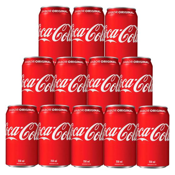 Refrigerante Coca-Cola Lata 350ml 12 Unidades - Refrigerante - Magazine ...