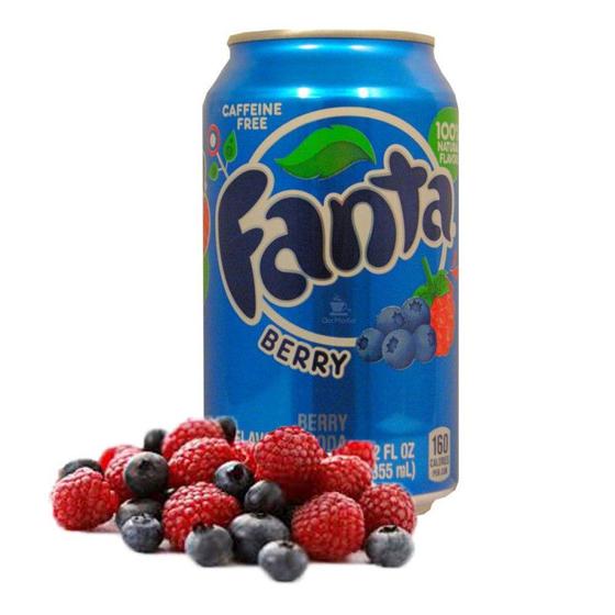 REFRIGERANTE FANTA BLUE BERRY Sabor mirtilo 1 LATA 355ML - Refrigerante ...