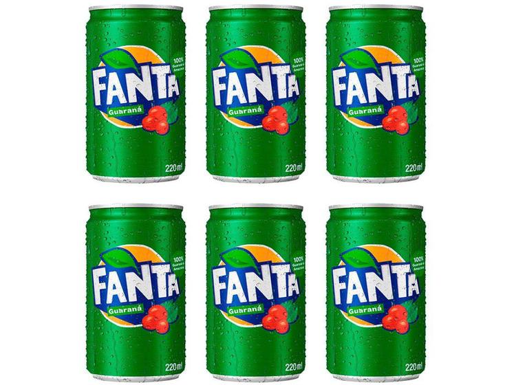 Refrigerante Lata Fanta Guaraná 6 Unidades - 220ml - Refrigerante ...