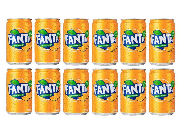 Refrigerante Lata Fanta Laranja 12 Unidades - 220ml - Refrigerante ...