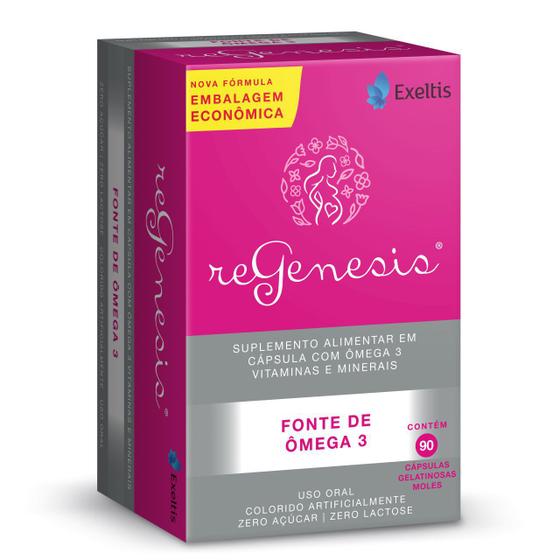 Regenesis 90 Capsulas Fonte de ômega Vitamina para Gestantes - EXELTIS ...