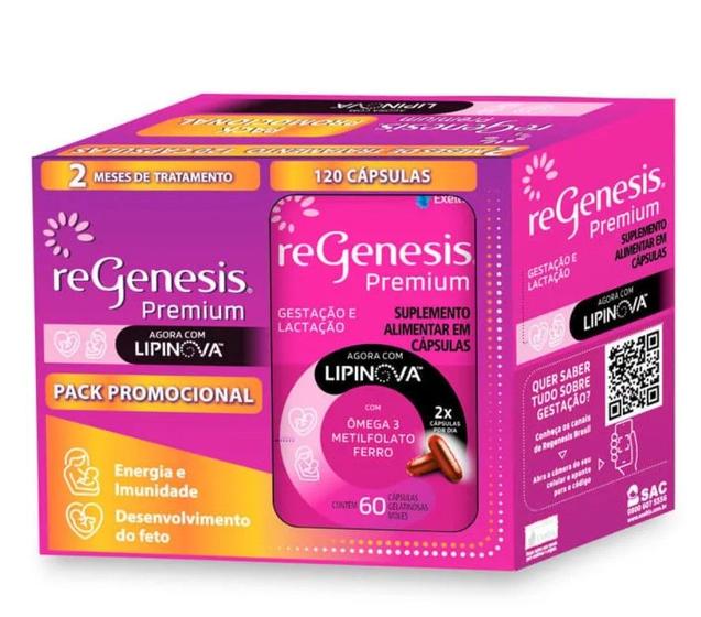 Regenesis premium com lipinova com 120 capsulas suplemento alimentar ...