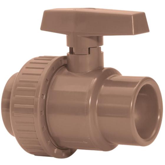 Registro De Esfera Soldável Cola Para Água Fria PVC Marrom Conexão De 1 ...