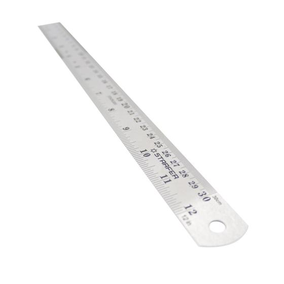 Régua Aço Inox 30Cm 12 Polegadas Desenho Projeto Starfer - Régua ...