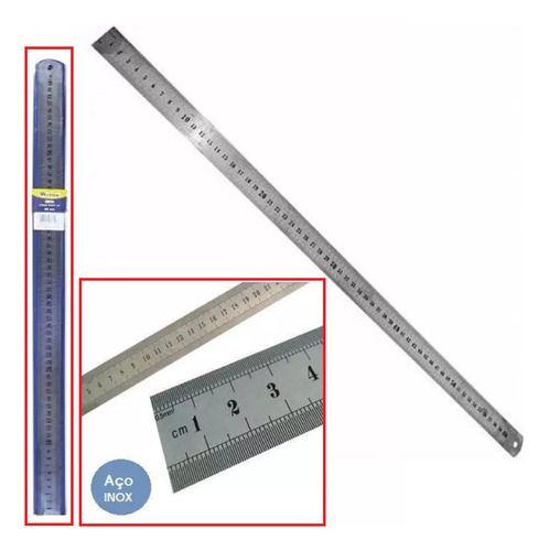 Régua Aço Inox 60cm 24 Pol Dupla Face Milímetros E Polegadas - Western ...