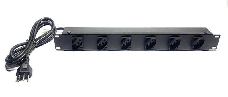 Régua De Tomada Rack 19 - 10 Amperes - 6 Tomadas 2 Metros - Ctc ...