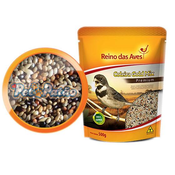 Reino das aves coleira gold mix 500g - un - Alpiste e Ração para ...