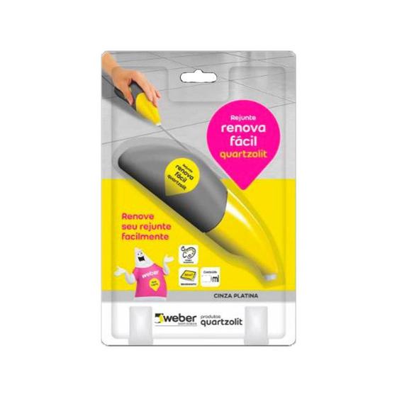 Rejunte Acrílico Quartzolit Renova Fácil 120ml Cinza Platina - Weber ...