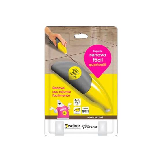 Rejunte Acrílico Quartzolit Renova Fácil 120ml Marrom Café - Weber ...